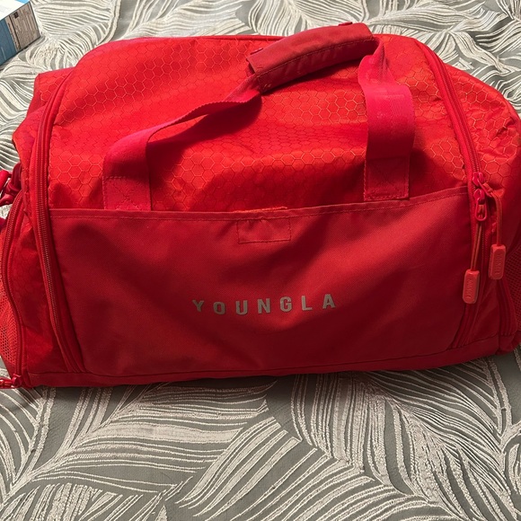 YoungLA | Bags | Youngla Red Duffel Bag | Poshmark
